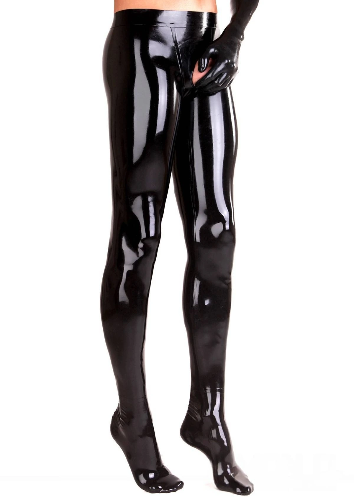 Latex Mens Pantyhose With Condom - Fashion Latex Clothing UK