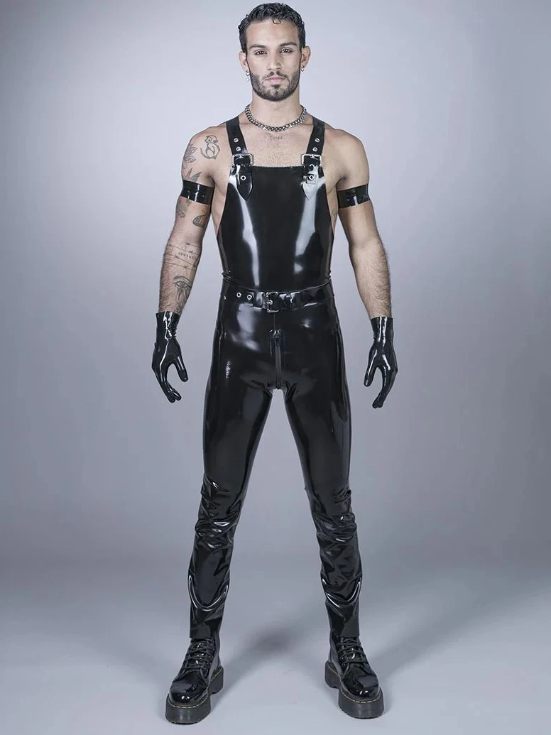 Latex Super Slim Cut Dungarees - Fashion Latex Clothing UK
