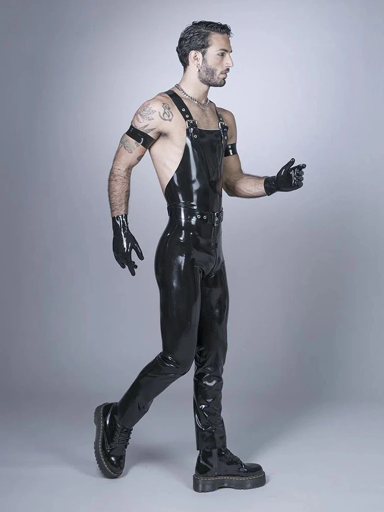 Latex Super Slim Cut Dungarees - Fashion Latex Clothing UK