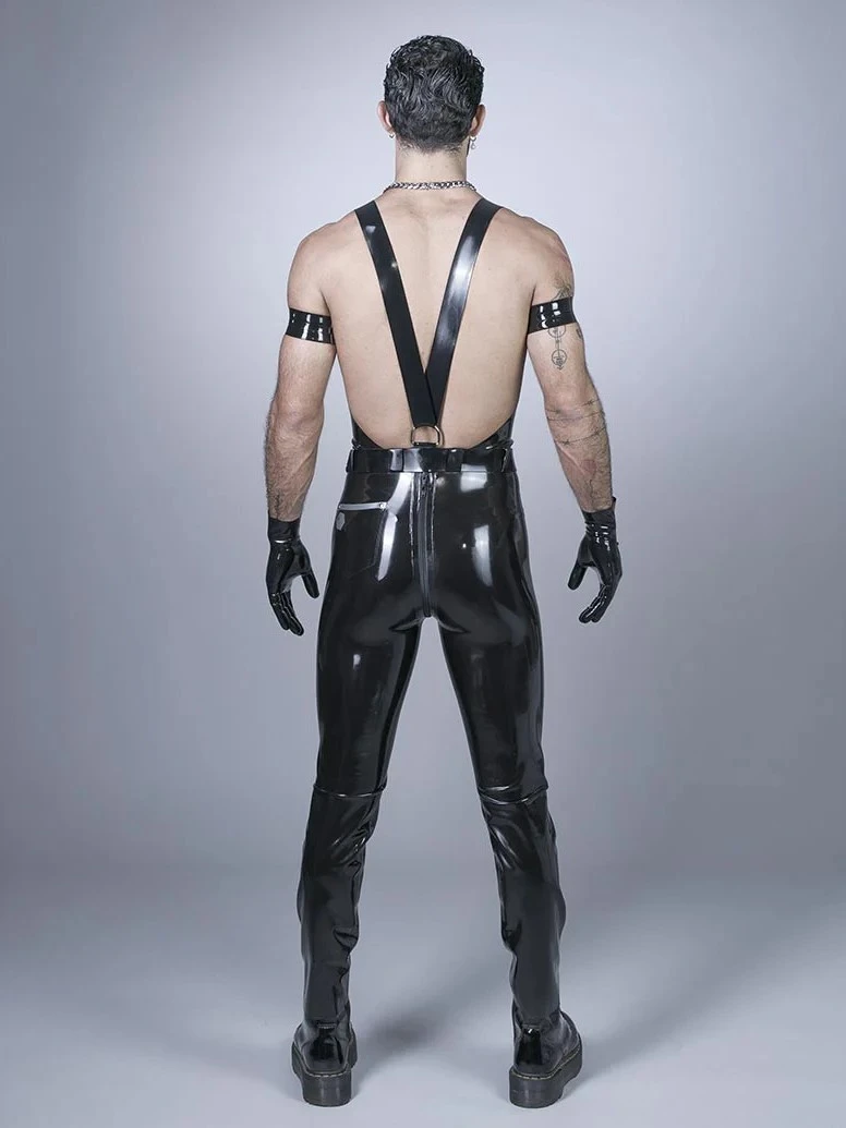 Latex Super Slim Cut Dungarees - Fashion Latex Clothing UK