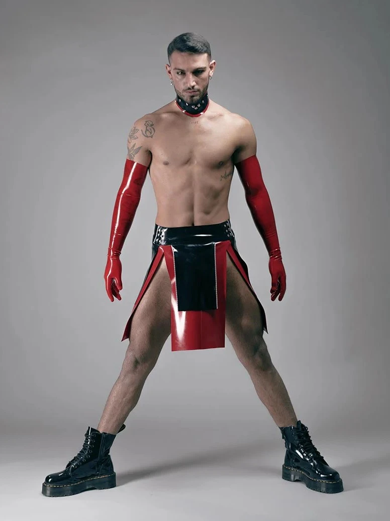 Latex Skirt With Panels - Fashion Latex Clothing UK